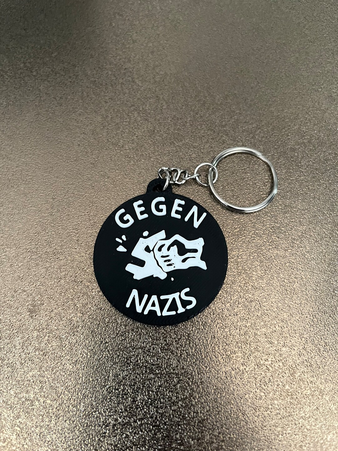 Keychain against Nazis From the 3D Printer in White - Etsy