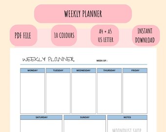 Printable to Do List, Instant Download, A4, US Letter, Template ...