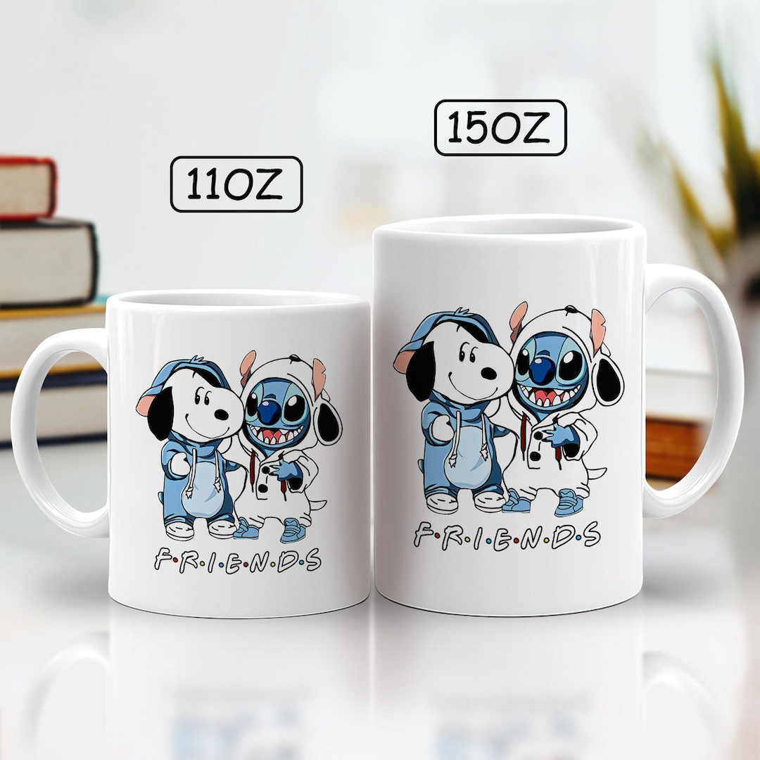 Stich Cup Snoopy Mug Disney Stitch & Snoopy Mug Stitch - Etsy