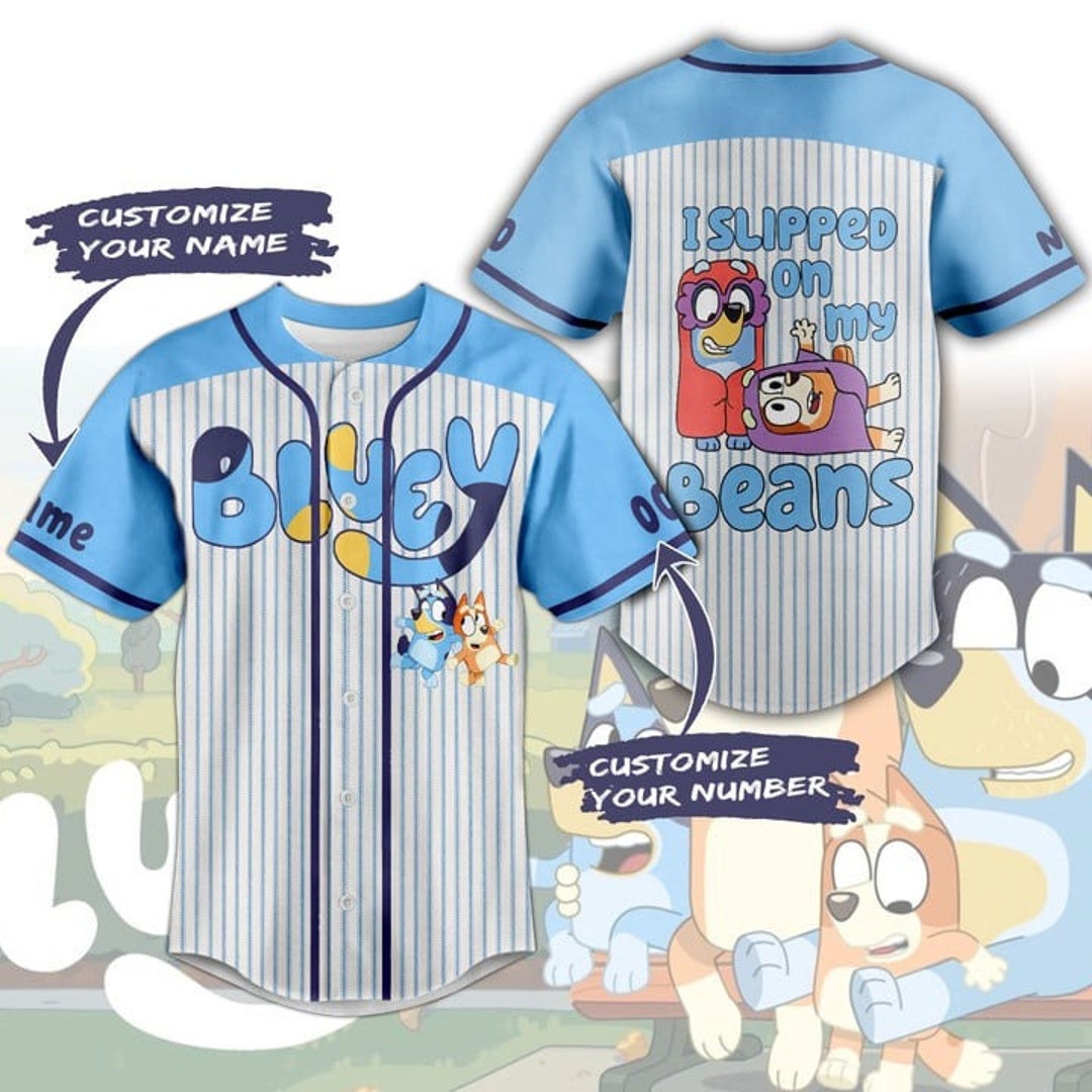 Bluey Baseball Shirt Custom Bluey Jersey Shirt Bluey Shirt - Etsy