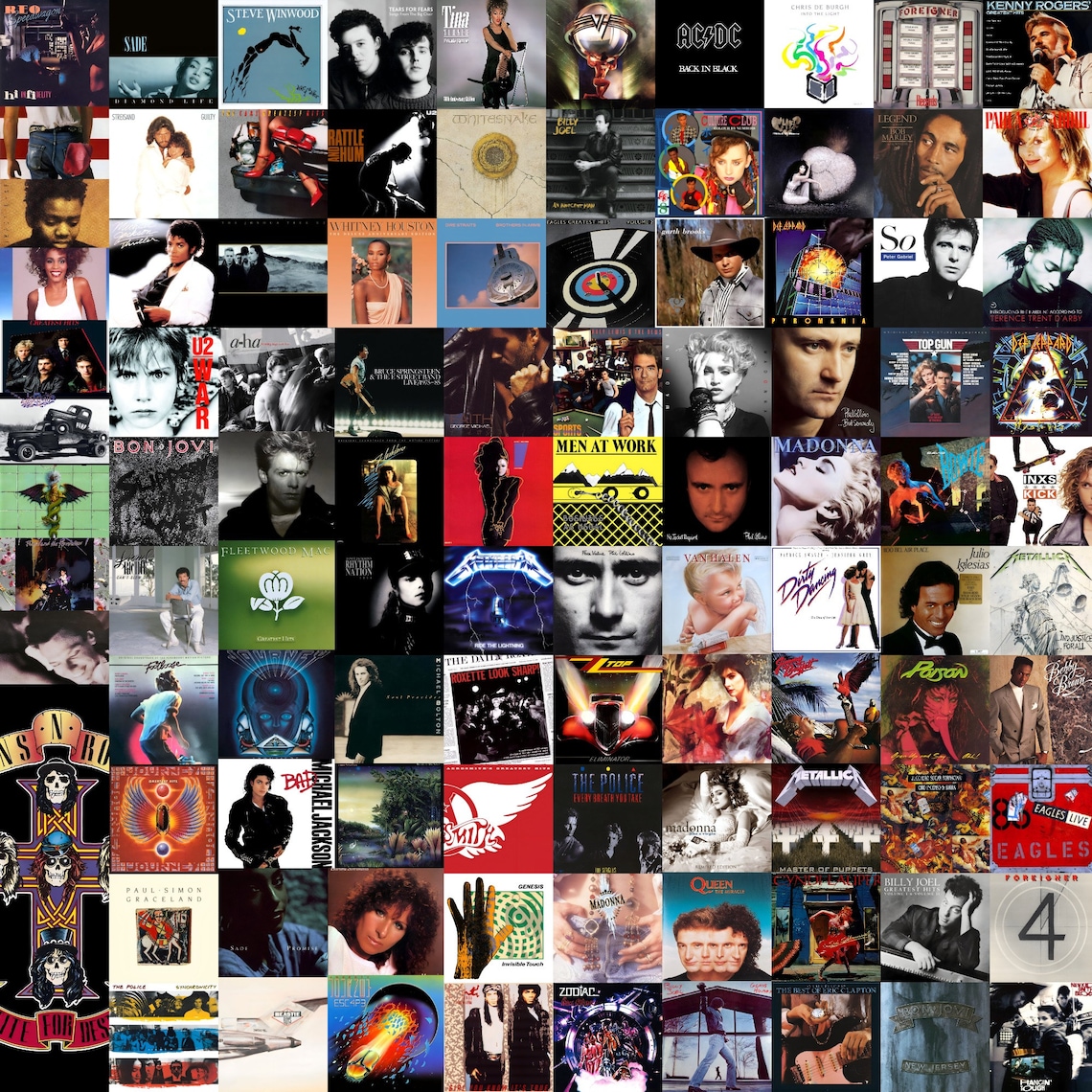 80s Music Band Posters Fantastic Collection of Album Covers From the ...