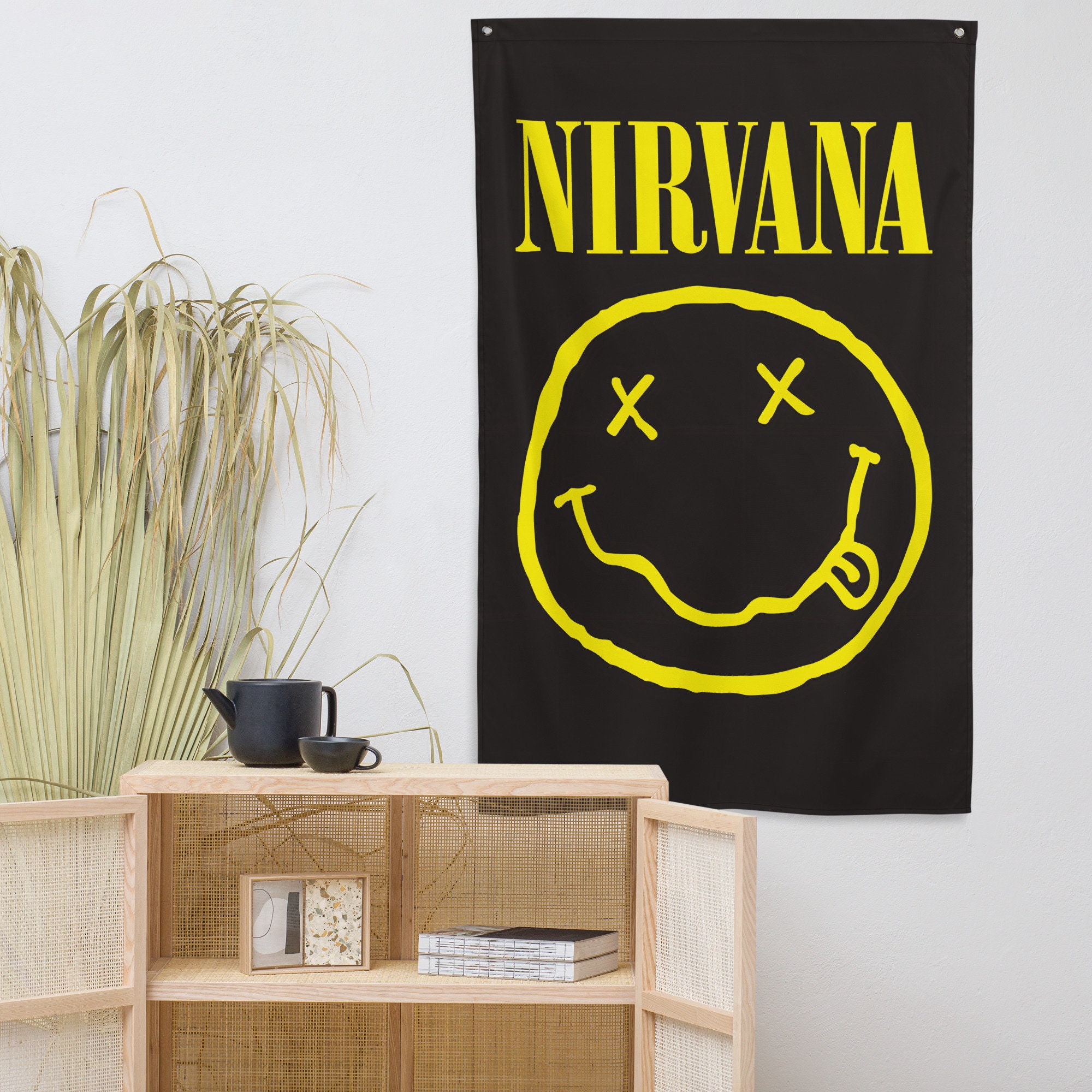 Nirvana Wall Art Flag Nirvana Room Decor Nirvana Aesthetic - Etsy