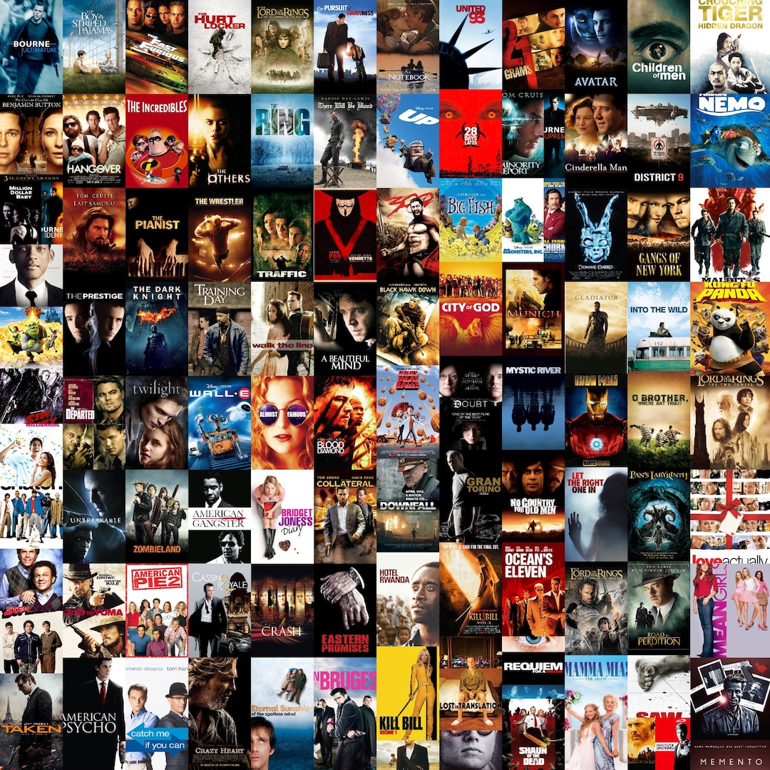 00's Movies Posters 100 Classic Retro 2000's Movie - Etsy