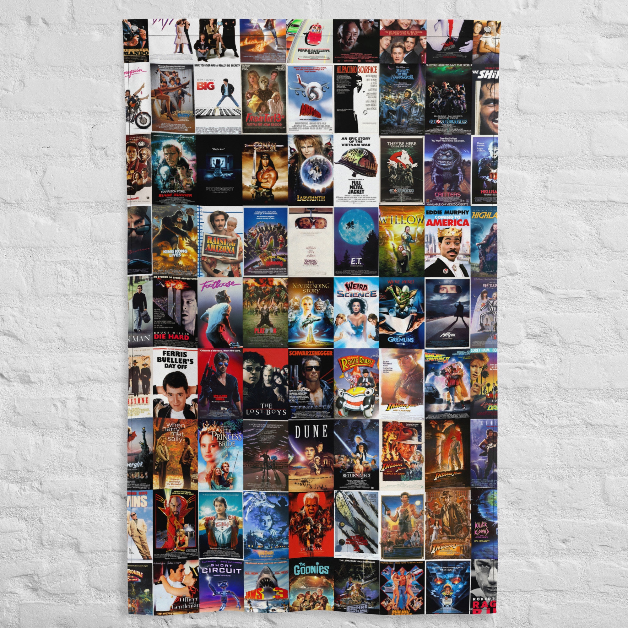 80s Movie Poster Wall Art Huge Printed Flag Featuring All the Best 1980 ...