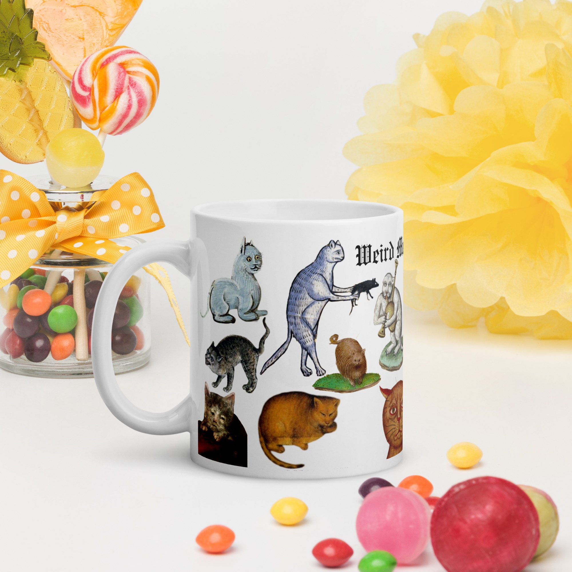 Weird Medieval Cats Mug, Funny Ugly Cats Coffee Cup, Cat Lover Gift - Etsy