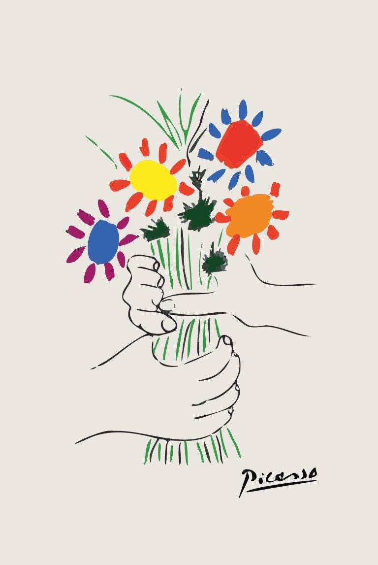 Picasso Bouquet of Flowers DIGITAL DOWNLOAD - Etsy
