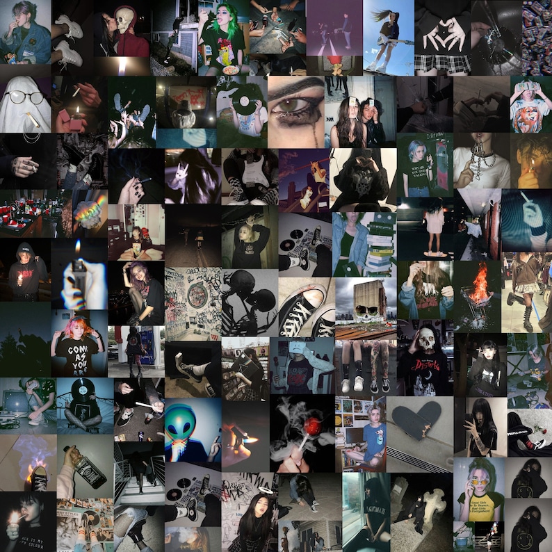 Grunge Aesthetic Grunge Poster Punk Rock Grunge Collage 90PCS Instant ...