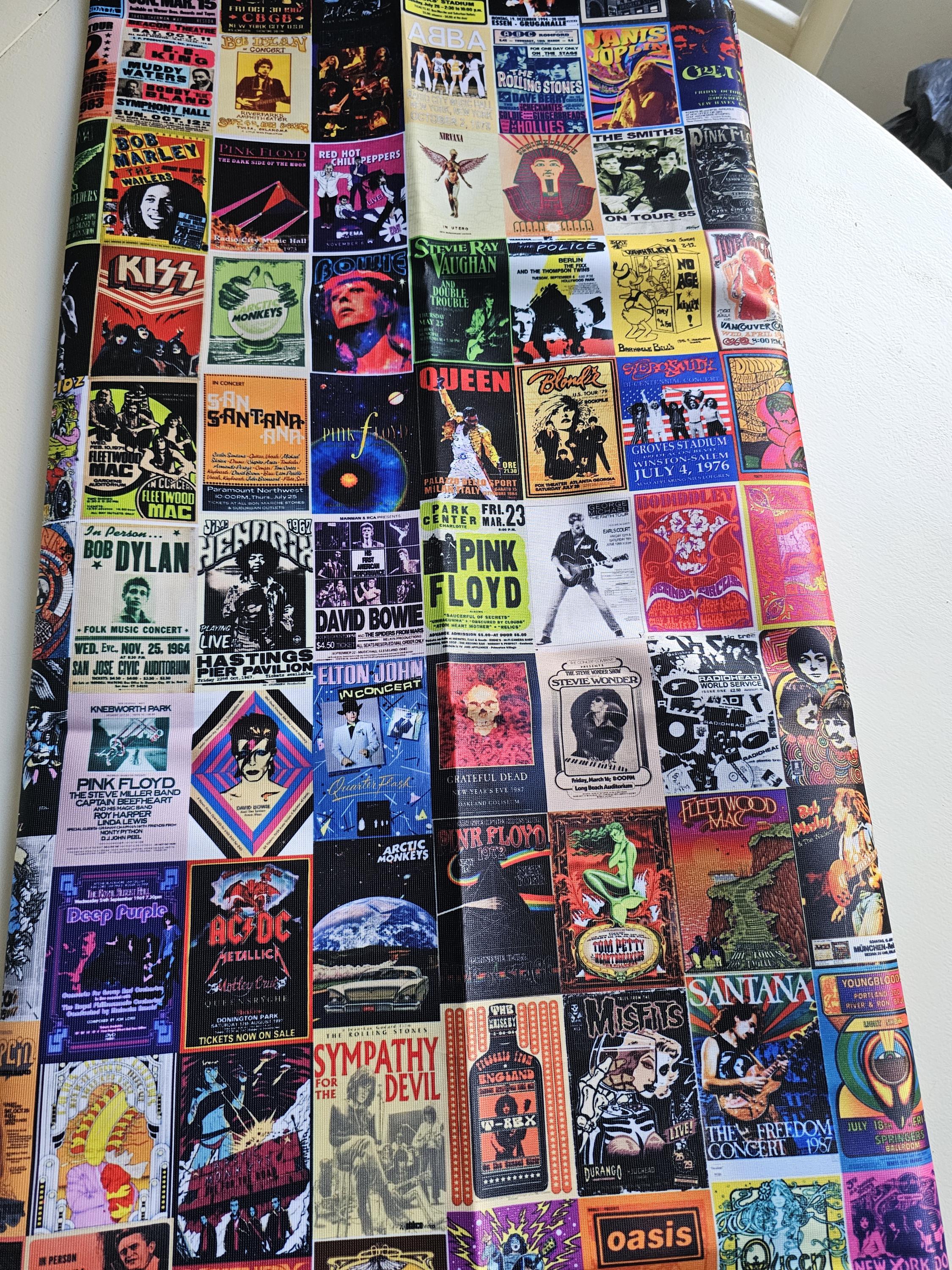 Huge Wall Flag Featuring Hundreds of Vintage Bands! Punk, Rock, Metal ...