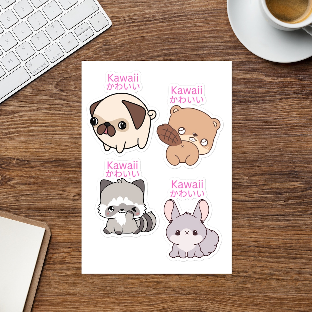 Super Cute Kawaii Animal Sticker Sheet! - Etsy