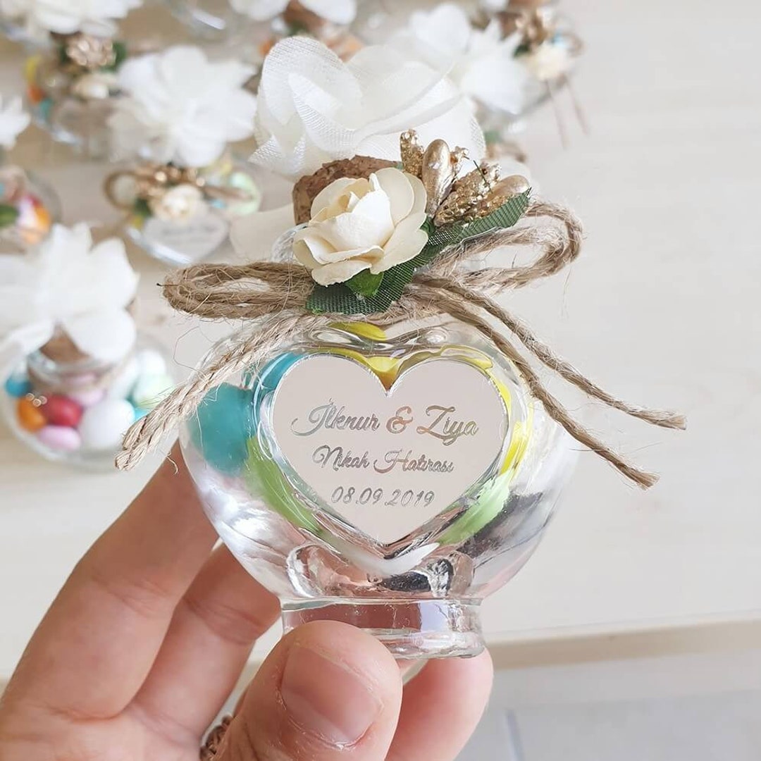 Heart Glass Bottle, Heart Bottle Gift, Candy Glass Bottle, Special ...