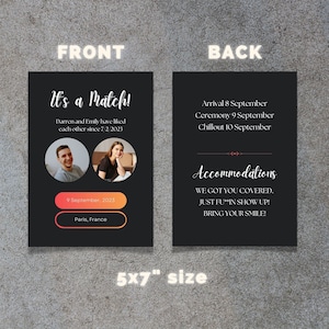 Tinder Match Design, Tinder Wedding Invitation, Tinder Style Invitation ...