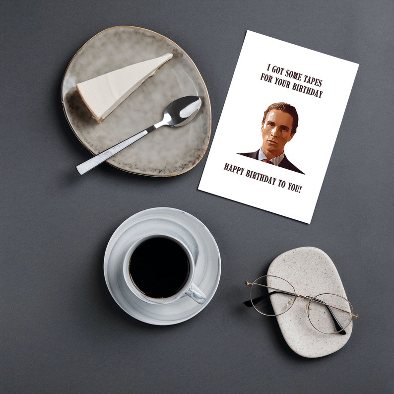 Patrick Bateman Birthday Card Funny Birthday Card American Psycho ...