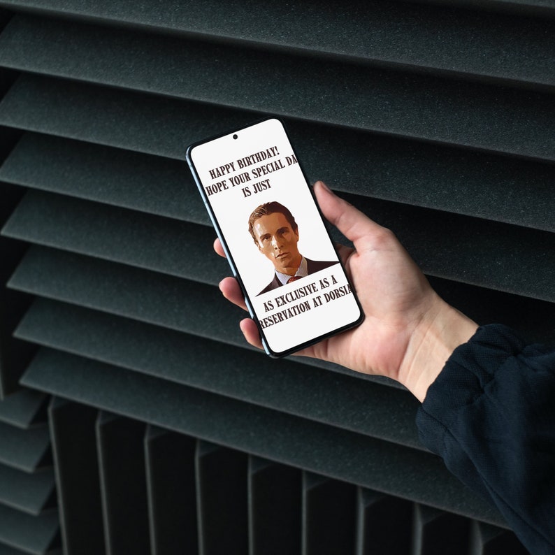 Patrick Bateman Birthday Card Funny Birthday Card American Psycho ...