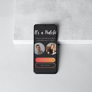 Tinder Match Design, Tinder Wedding Invitation, Tinder Style Invitation ...