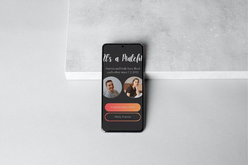 Tinder Match Design, Tinder Wedding Invitation, Tinder Style Invitation ...