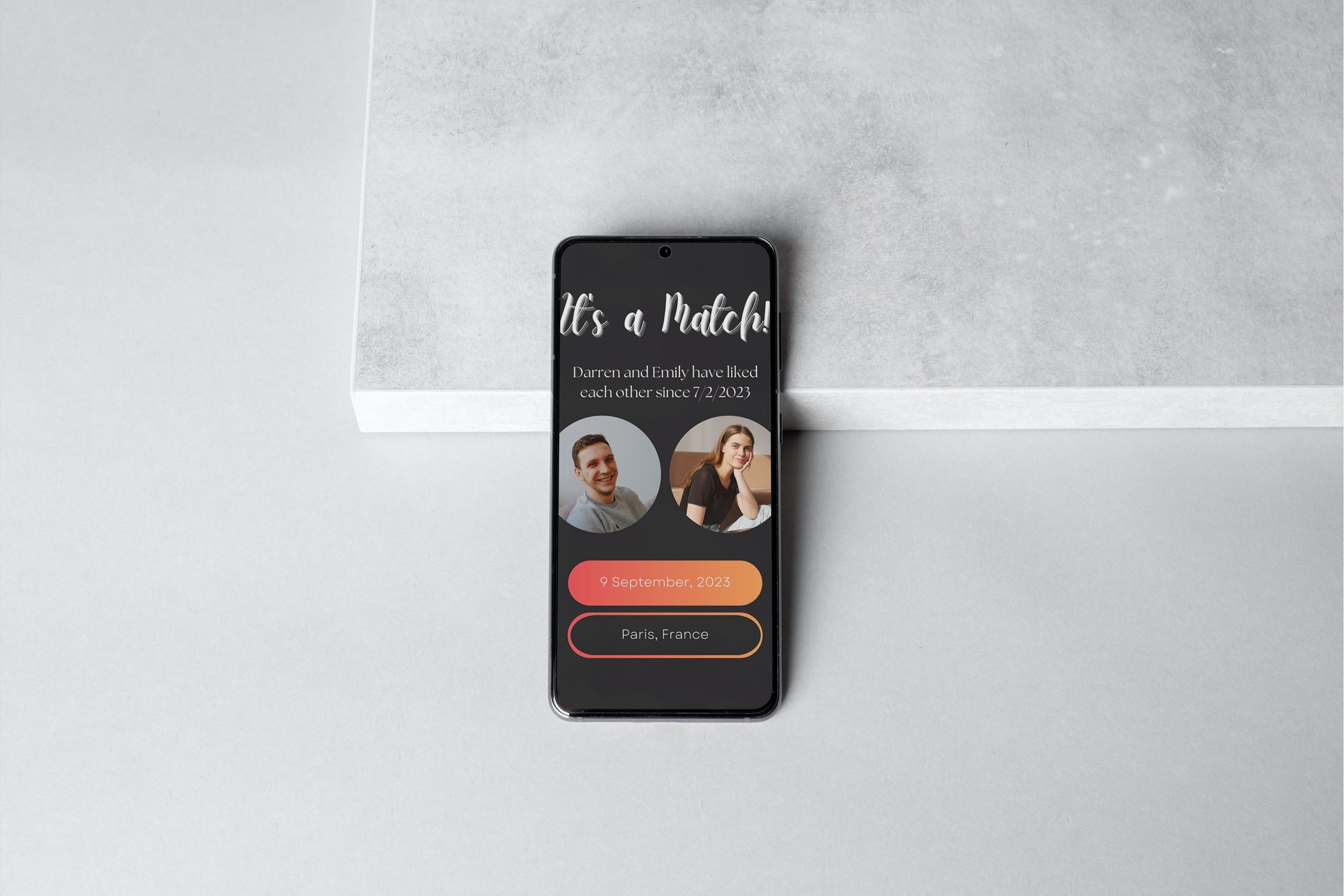 Tinder Match Design, Tinder Wedding Invitation, Tinder Style Invitation ...