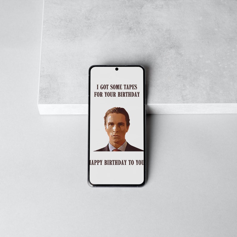 Patrick Bateman Birthday Card Funny Birthday Card American Psycho ...
