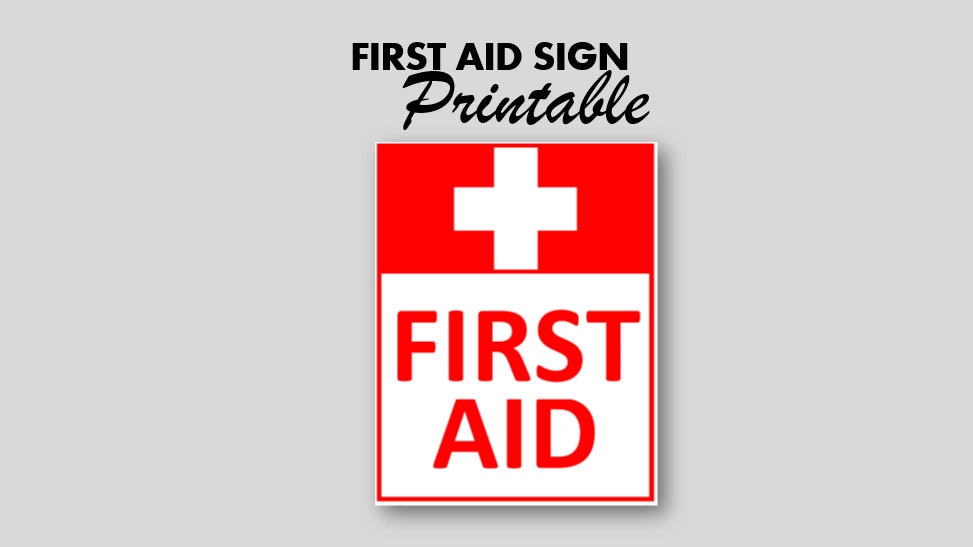 First Aid Kit Sign Printable