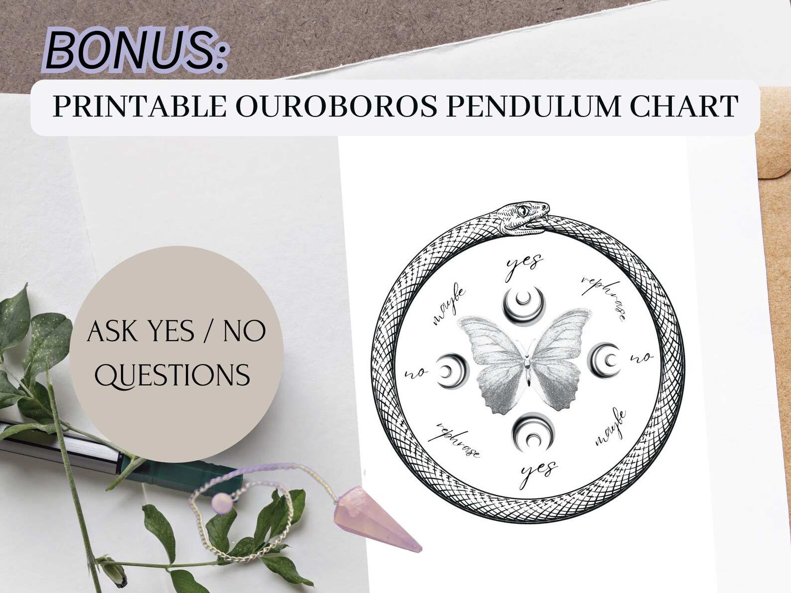 3 Free Shadow Work Pendulum Dowsing Board: Spiritual Divination Tool ...