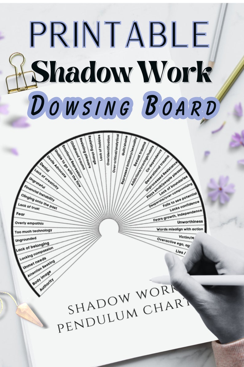 3 Free Shadow Work Pendulum Dowsing Board: Spiritual Divination Tool ...