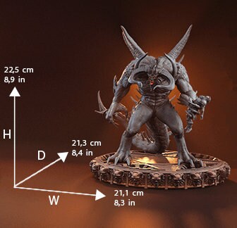 Diablo Primordial Demon 3D Printed Resin - Etsy