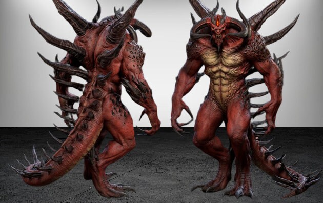 Diablo Primordial Demon 3D Printed Resin - Etsy