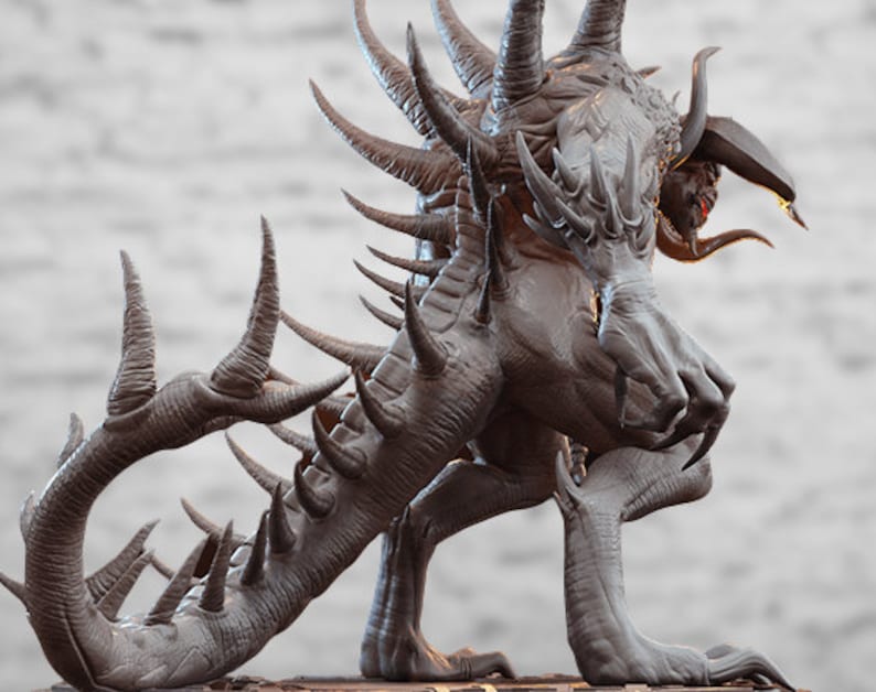 Diablo Primordial Demon Resina impresa en 3D - Etsy España