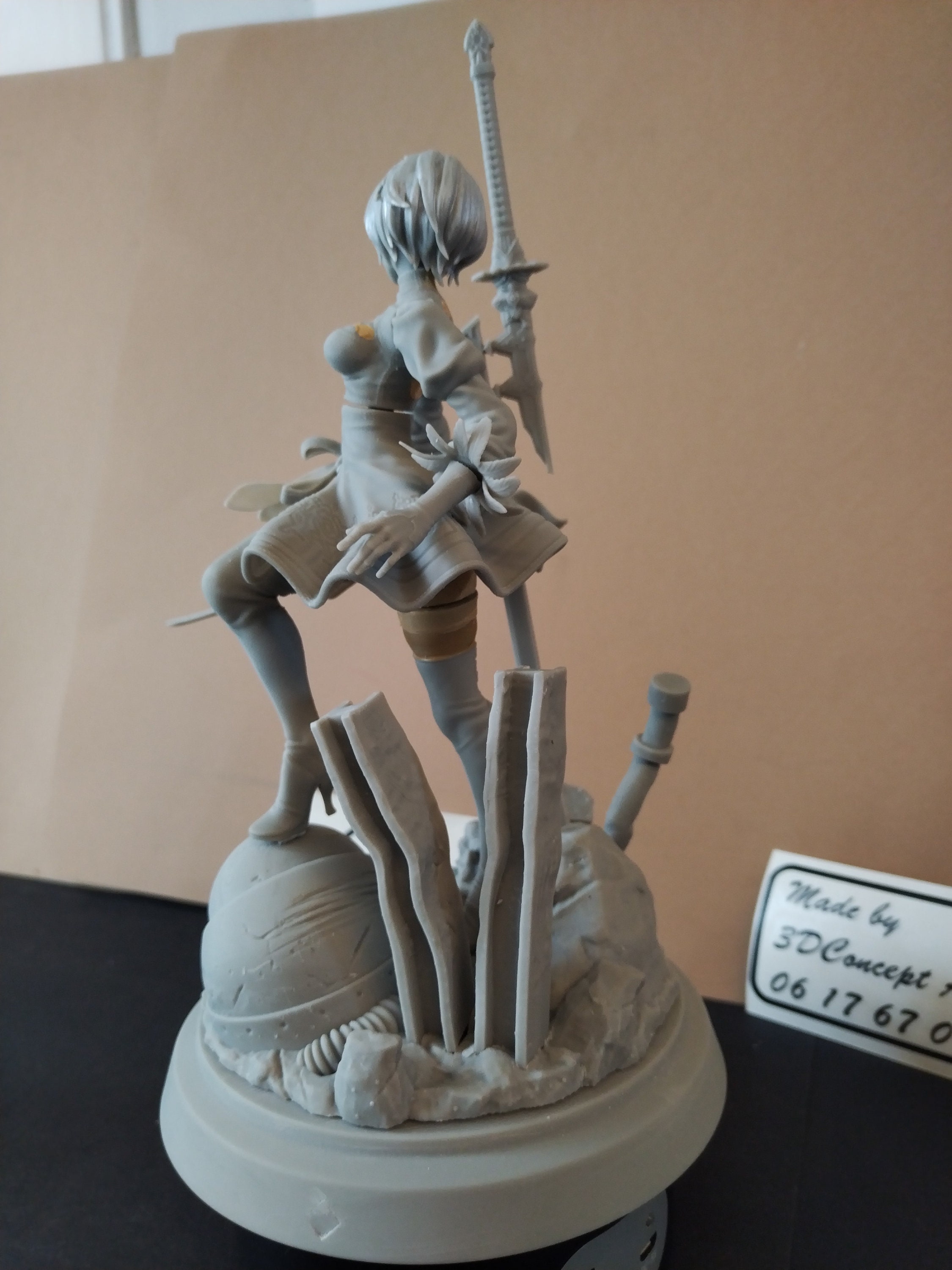 Nier 2B Figure With Stubby Base UNPAINTED - Etsy