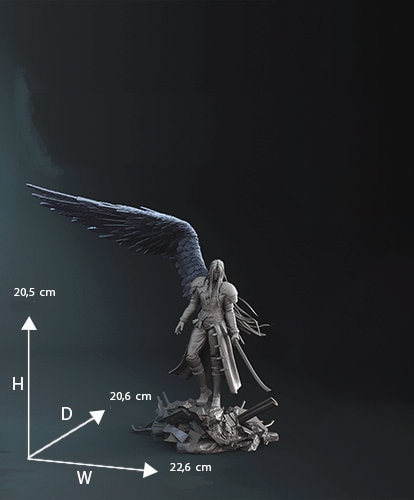 Figurine Embodying Sephiroth 3D Printed. - Etsy