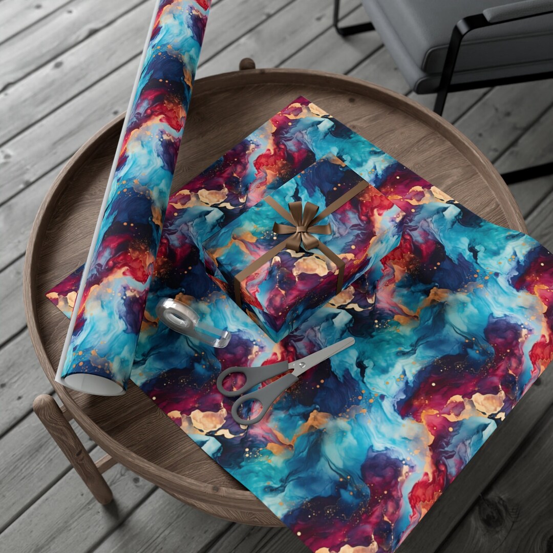 Alcohol Ink Wrapping Paper Artwork / Stationery / Gift Wrapping for ...