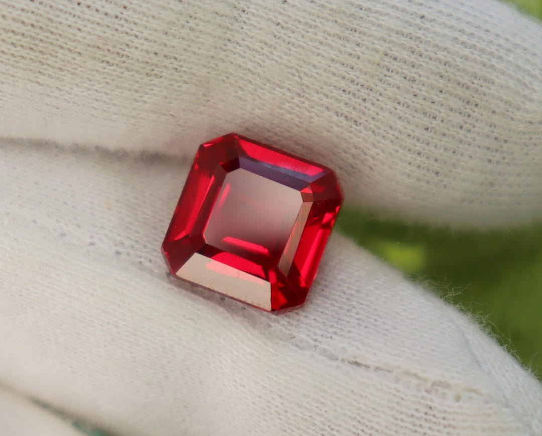 AAA Mozambique Ruby: 11.35 Ct Radiant Cut Gemstone, 11mm - Etsy