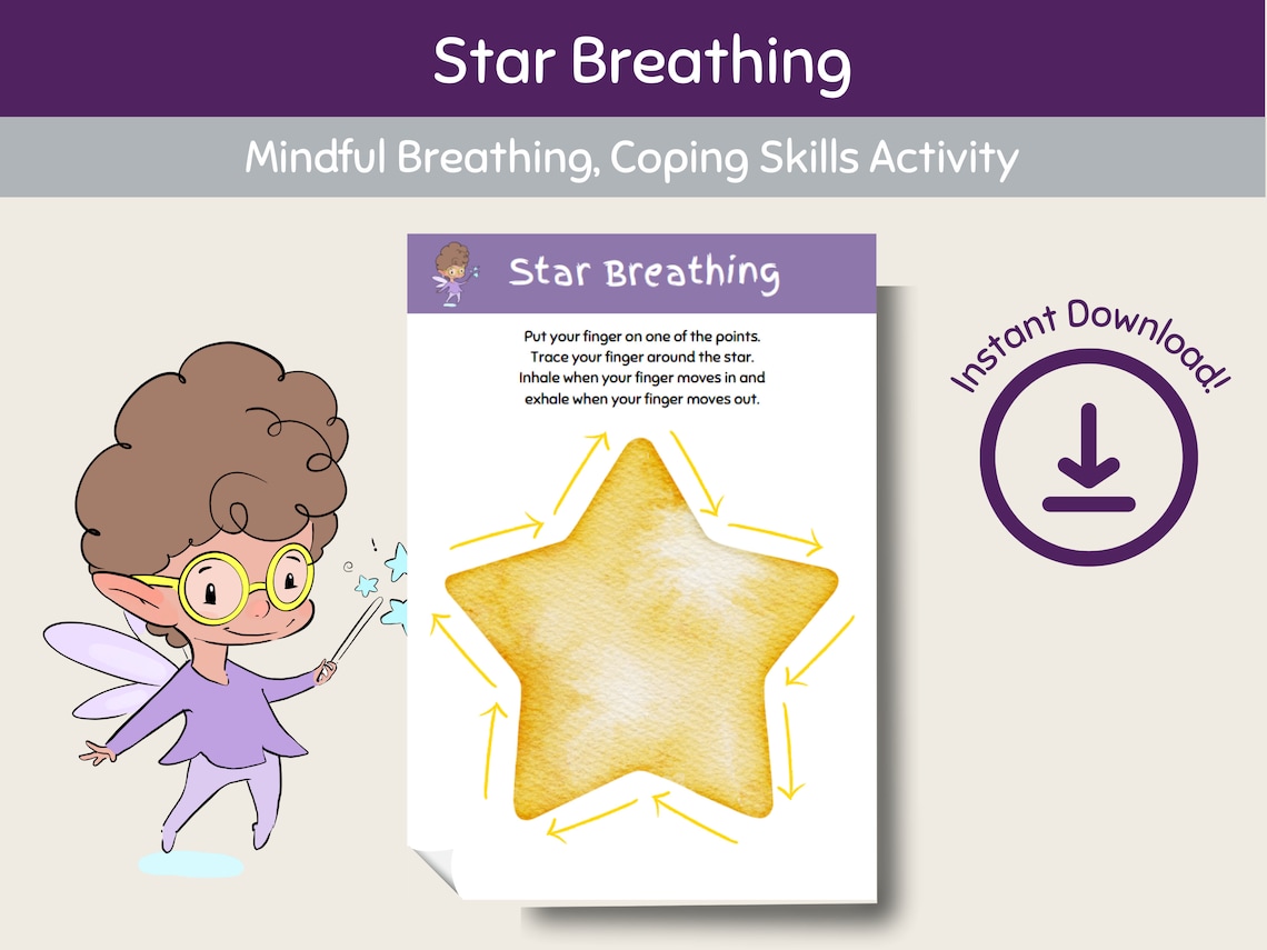 Star Breathing, Anxiety Coping Skills, Calming Corner, Calming ...