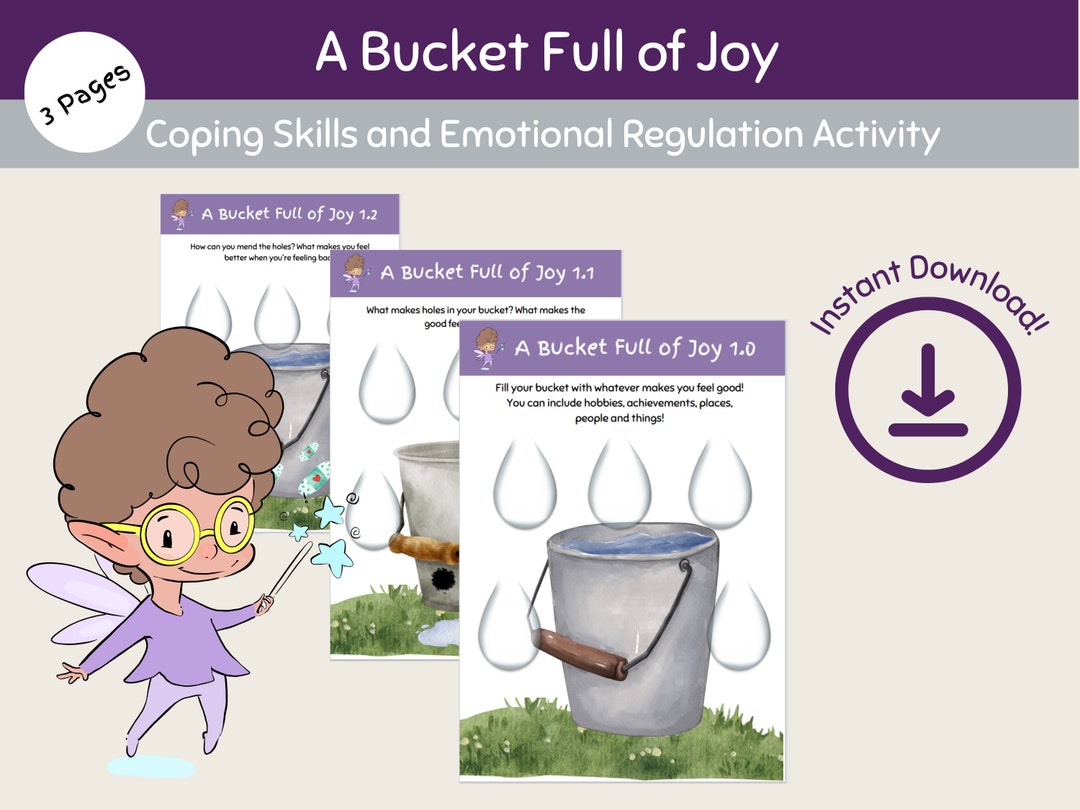 A Bucket Full of Joy, Coping Skills and Emotional Regulation Activity ...