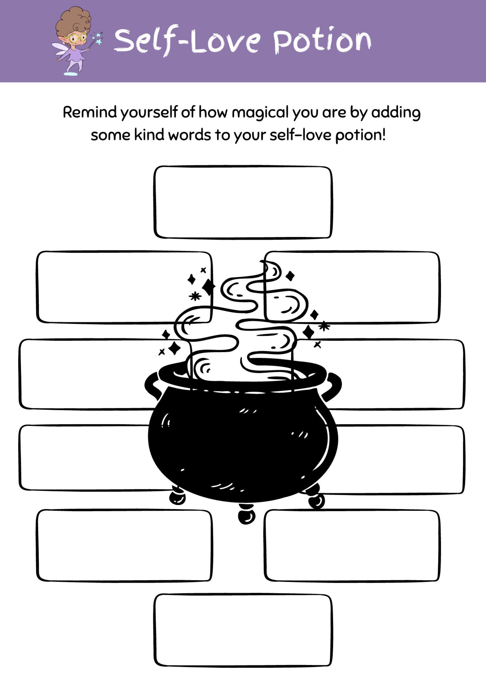 Self-love Potion, Self-esteem, Confidence Building Activity, Growth ...