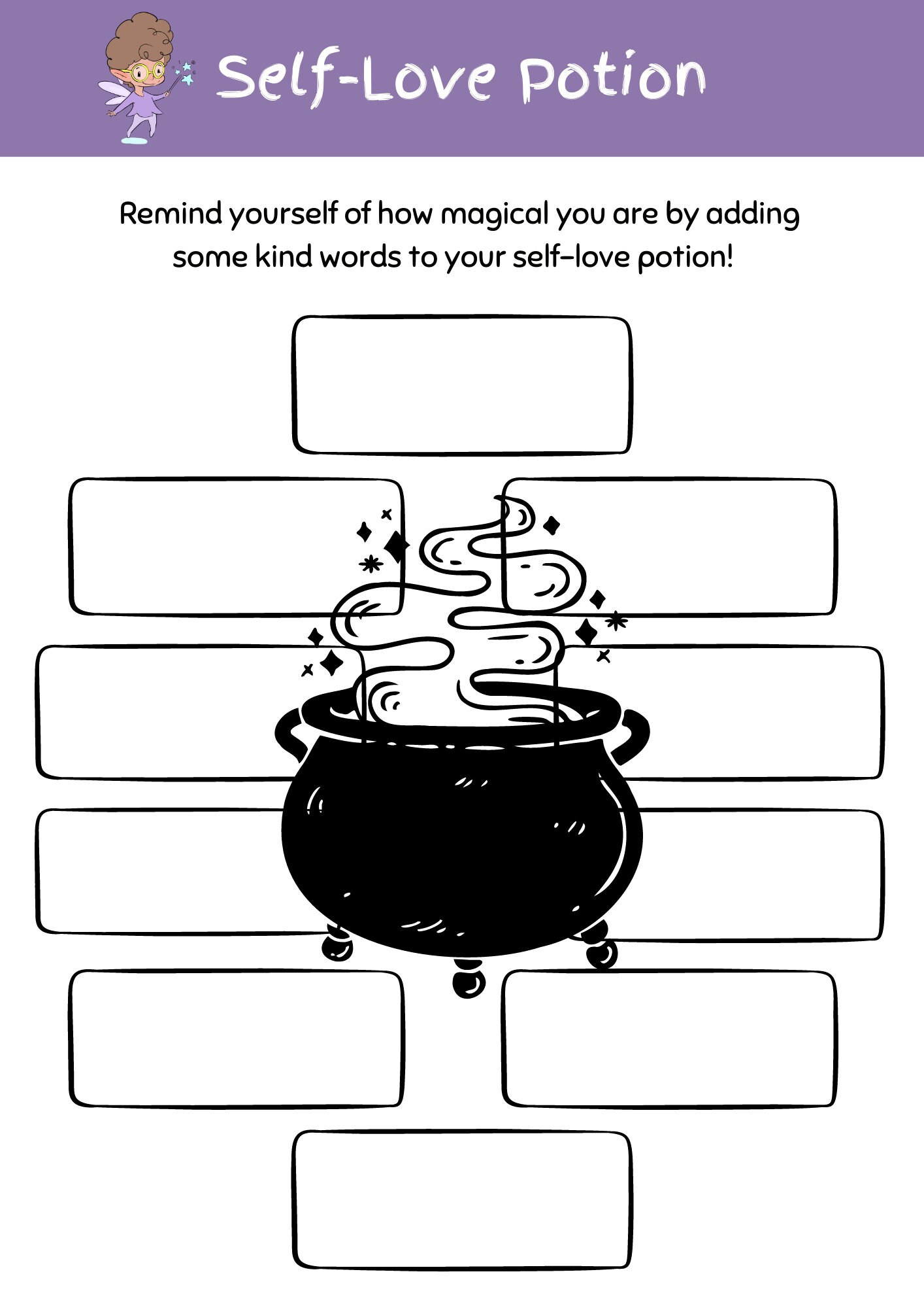 Self-love Potion, Self-esteem, Confidence Building Activity, Growth ...