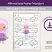 Positive Affirmations Poster/ Handout, Therapy Office Decor, Self ...