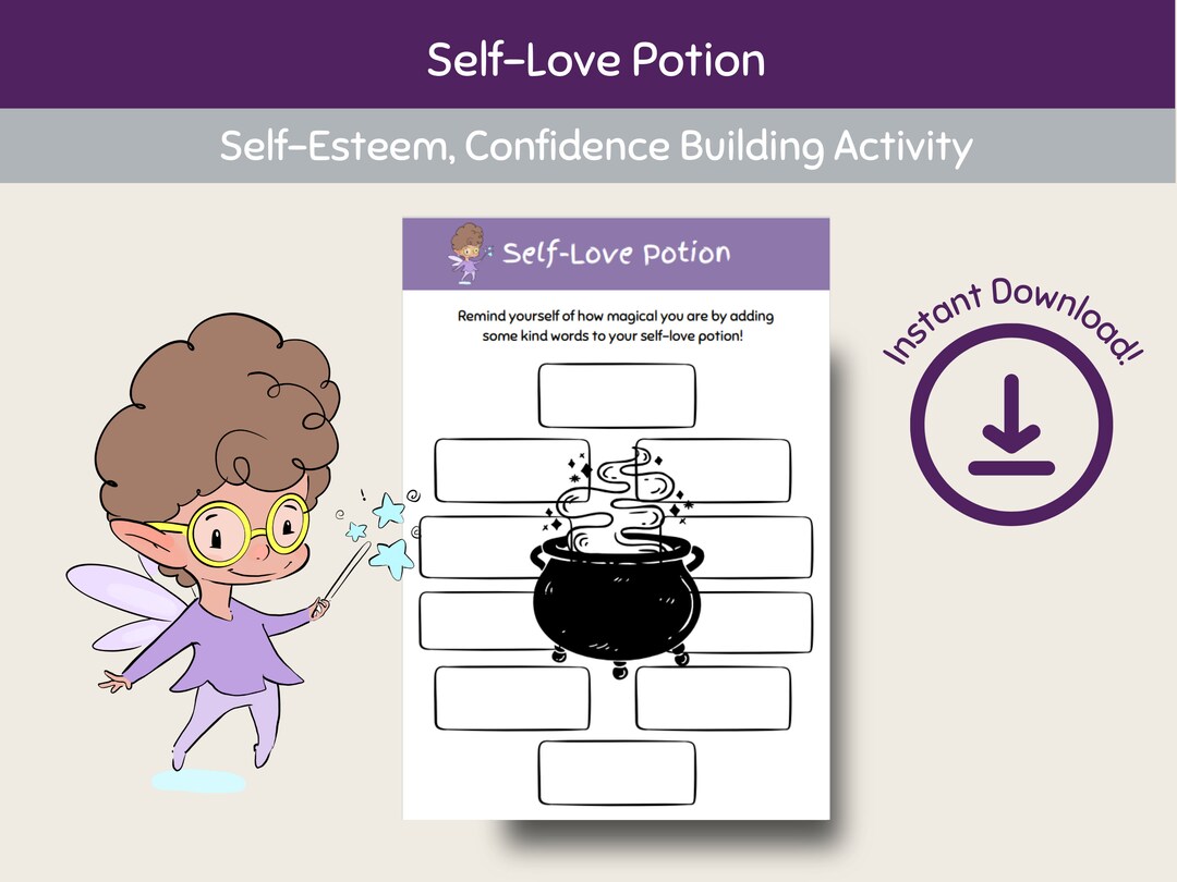 Self-love Potion, Self-esteem, Confidence Building Activity, Growth ...