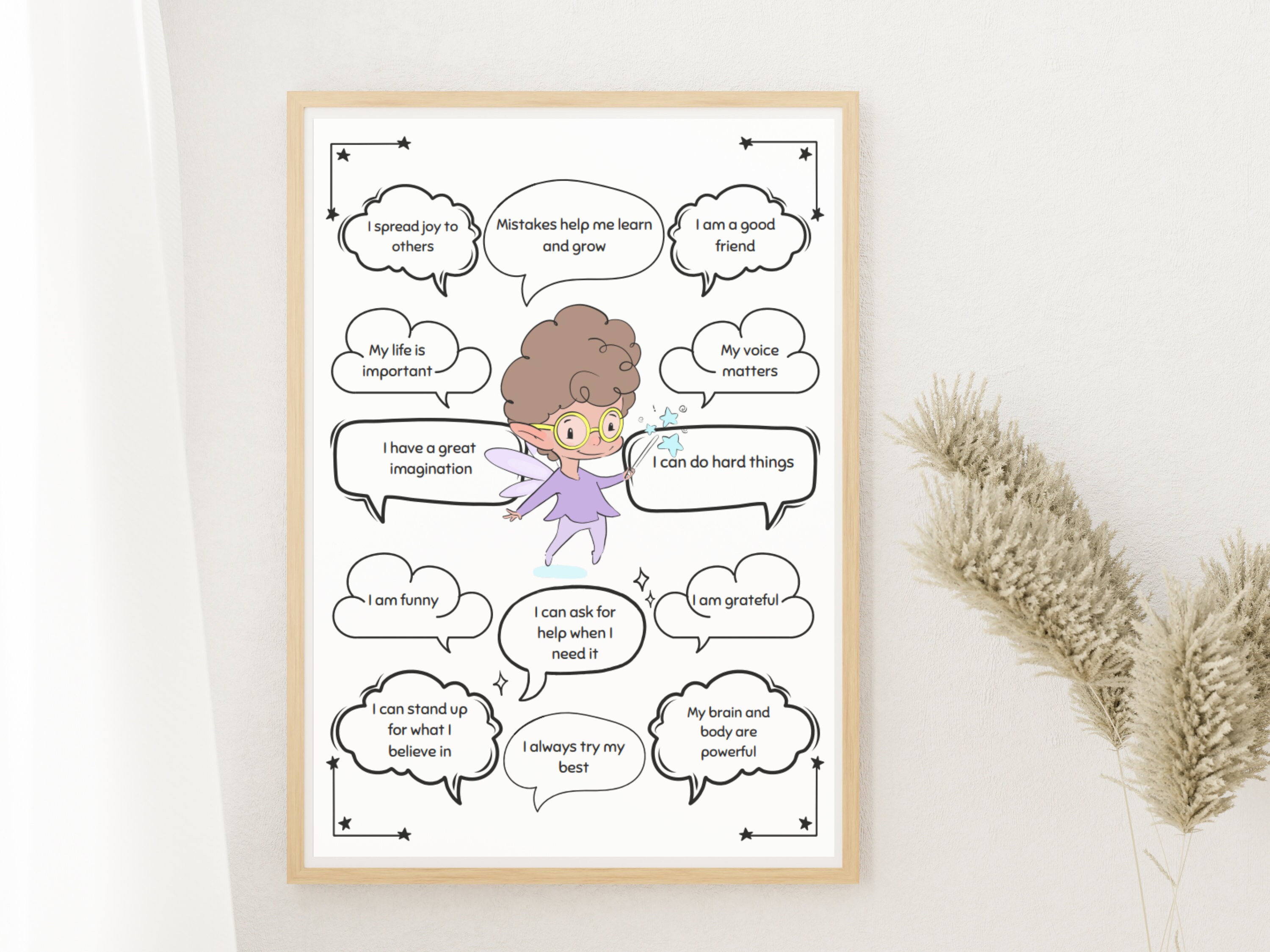 Positive Affirmations Poster/ Handout, Therapy Office Decor, Therapy ...