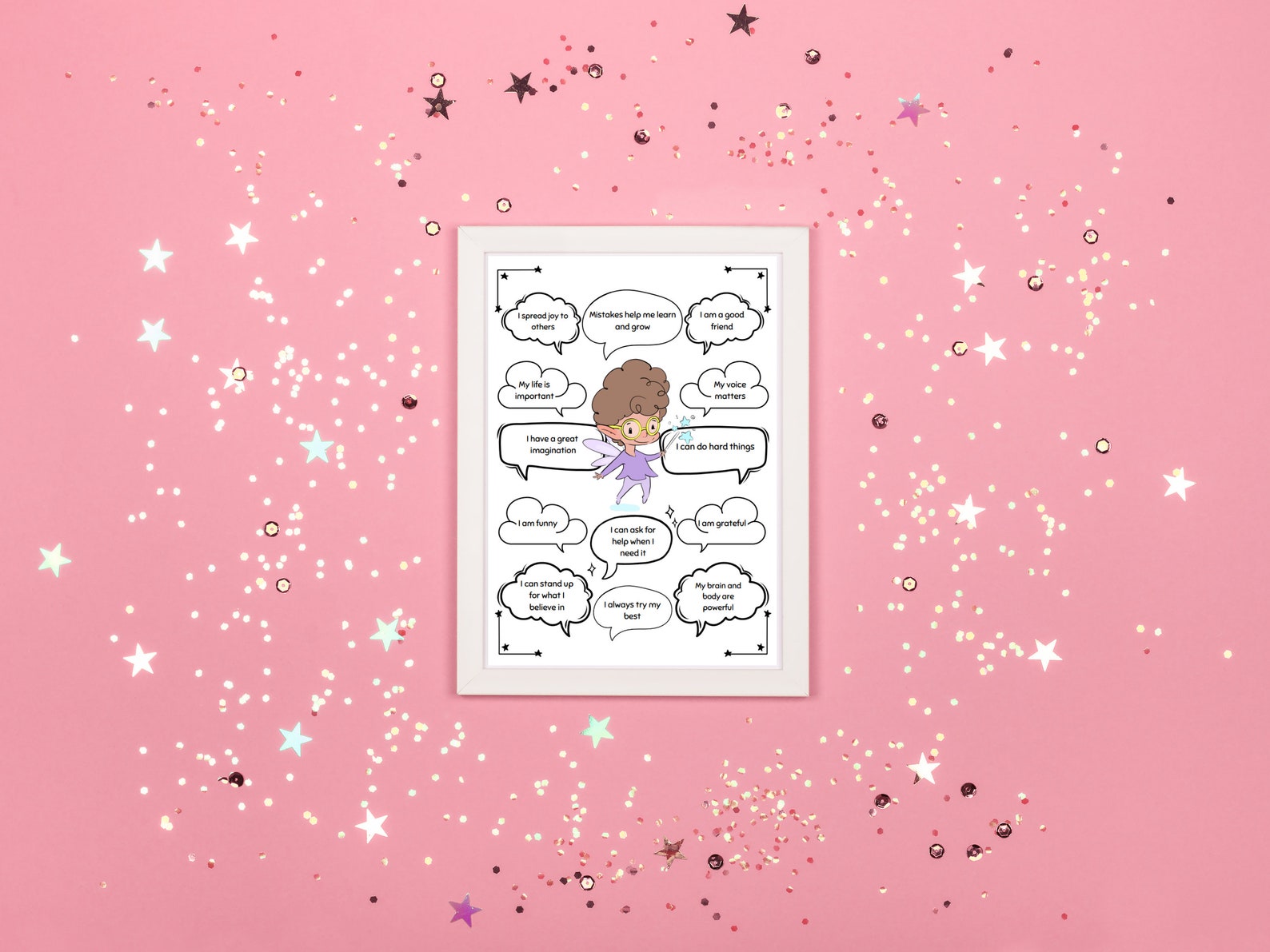 Positive Affirmations Poster/ Handout, Therapy Office Decor, Therapy ...