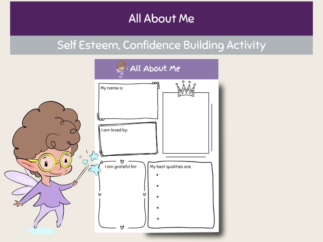 All About Me Worksheet for Kids, Printable Activity, Writing Prompt for ...