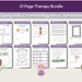 21 Page Kids Therapy Bundle, Coping Skills, Emotional Regulation, Self ...