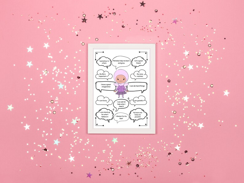 Positive Affirmations Poster/ Handout, Therapy Office Decor, Self ...