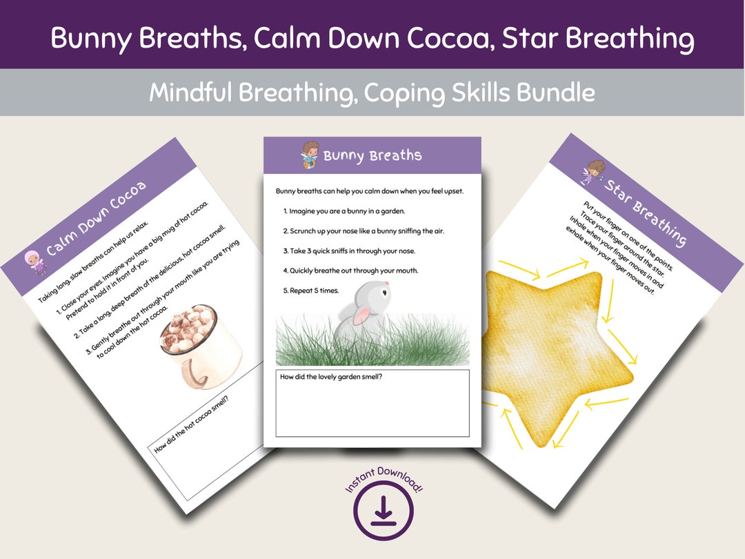 Mindful Breathing Bundle, Bunny Breaths, Calm Down Cocoa, Star ...
