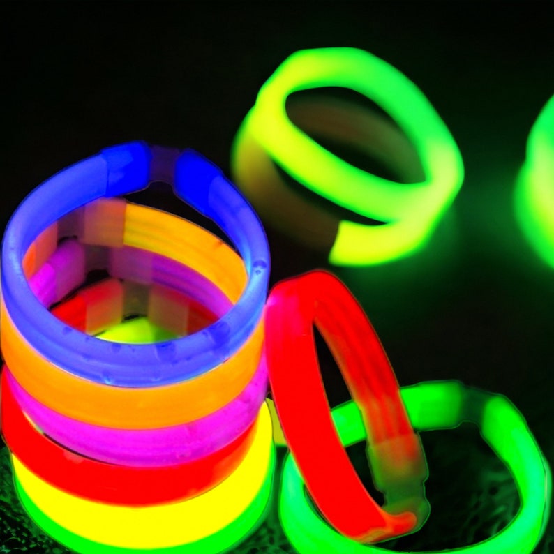 10 Personalized Custom Glow-in-the-dark Bracelets Disposable - Etsy