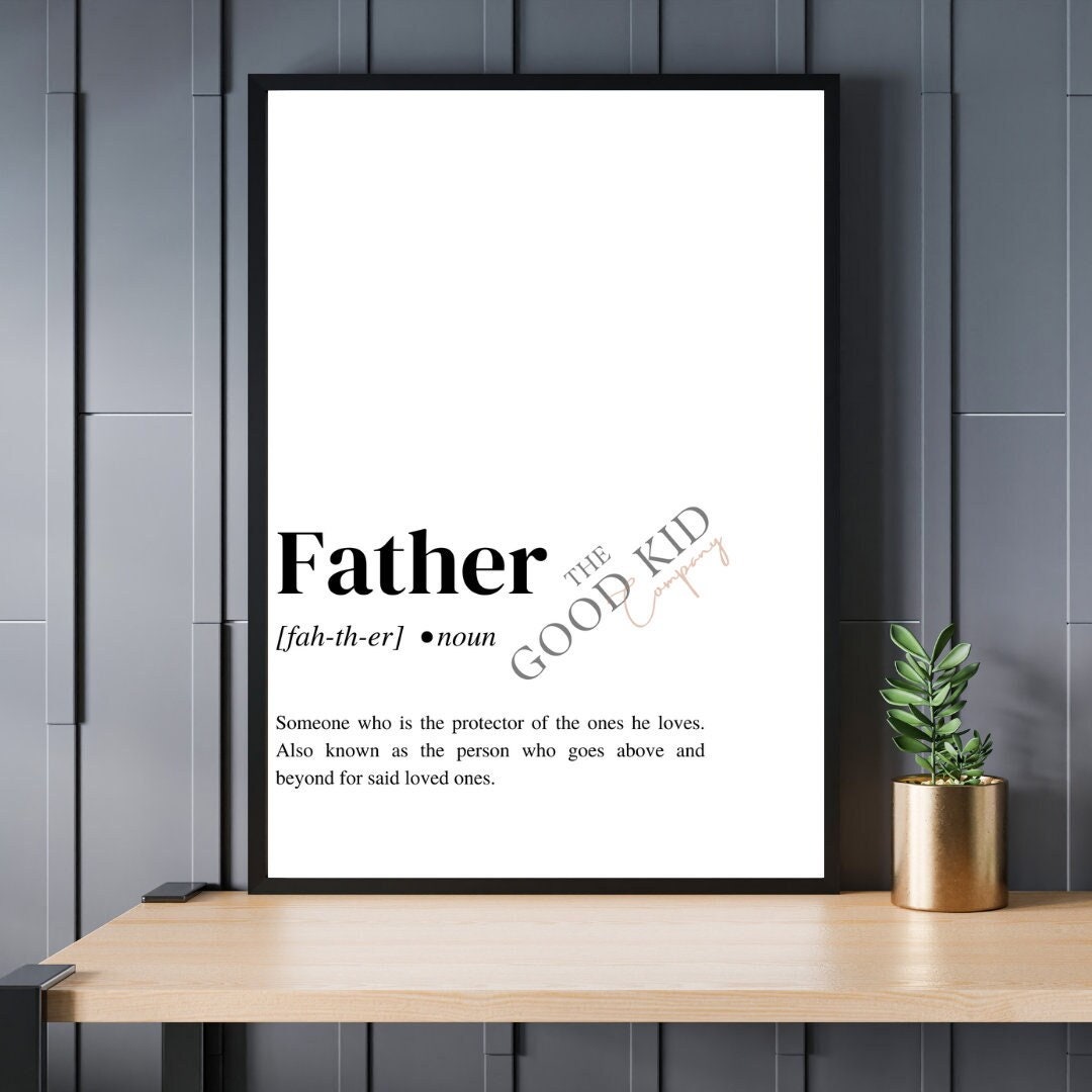 Poster Meaning of Father - Etsy