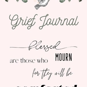 Printable Grief Journal Christian Grief Processing Worksheets Therapy ...