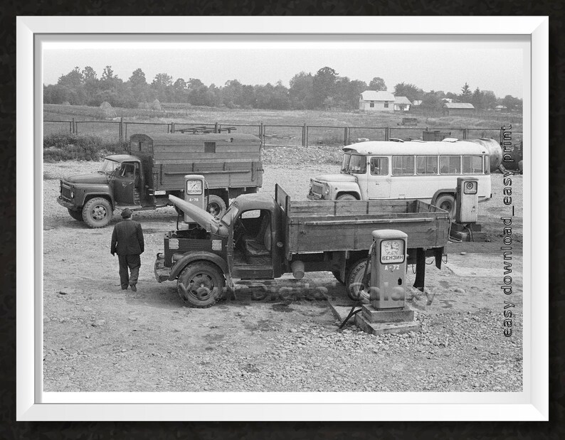 Vintage Gas Station Photograph, DIGITAL Printable Instant Download ...
