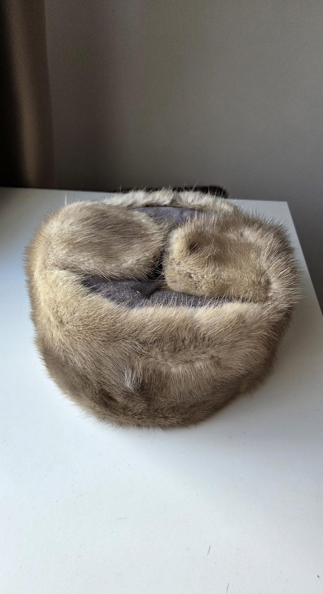 Vintage Soviet Men's/women's Mink Fur Hat, Tismenitsa Ukrainian Grwy ...