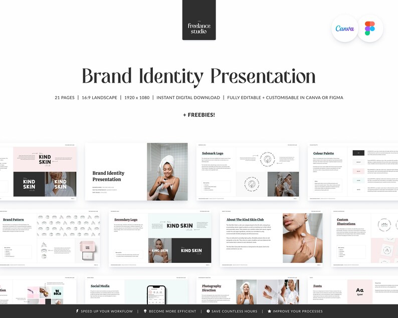 Brand Identity Presentation Canva and Figma Template - Etsy