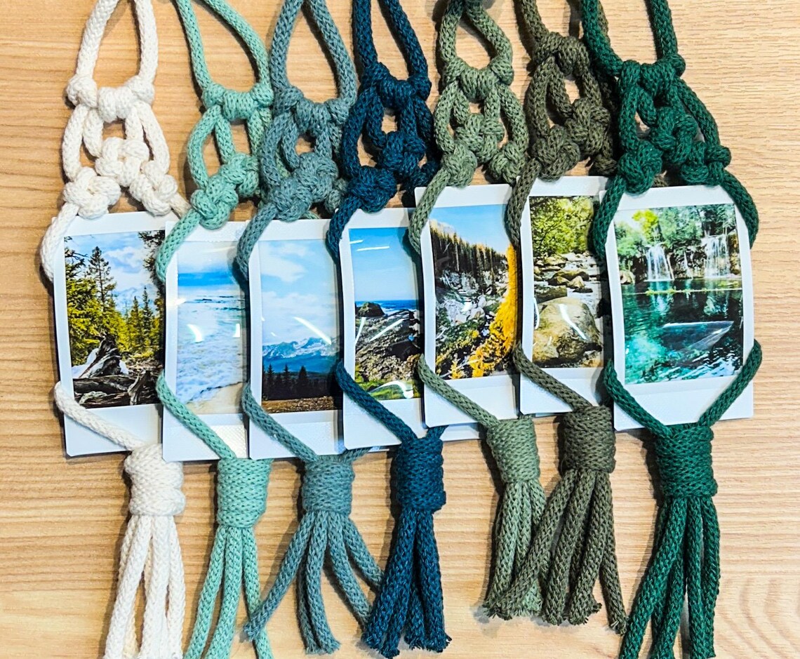 Mini Instax Polaroid Macrame Car Charm Hanger or Ornament; Car ...
